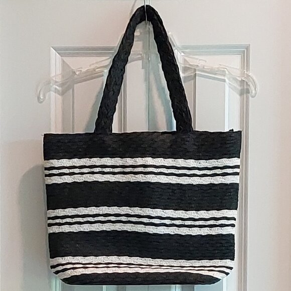 Betmar NY | Bags | Rare Betmar Ny 5th Anniversary Blackwhite Stripe ...